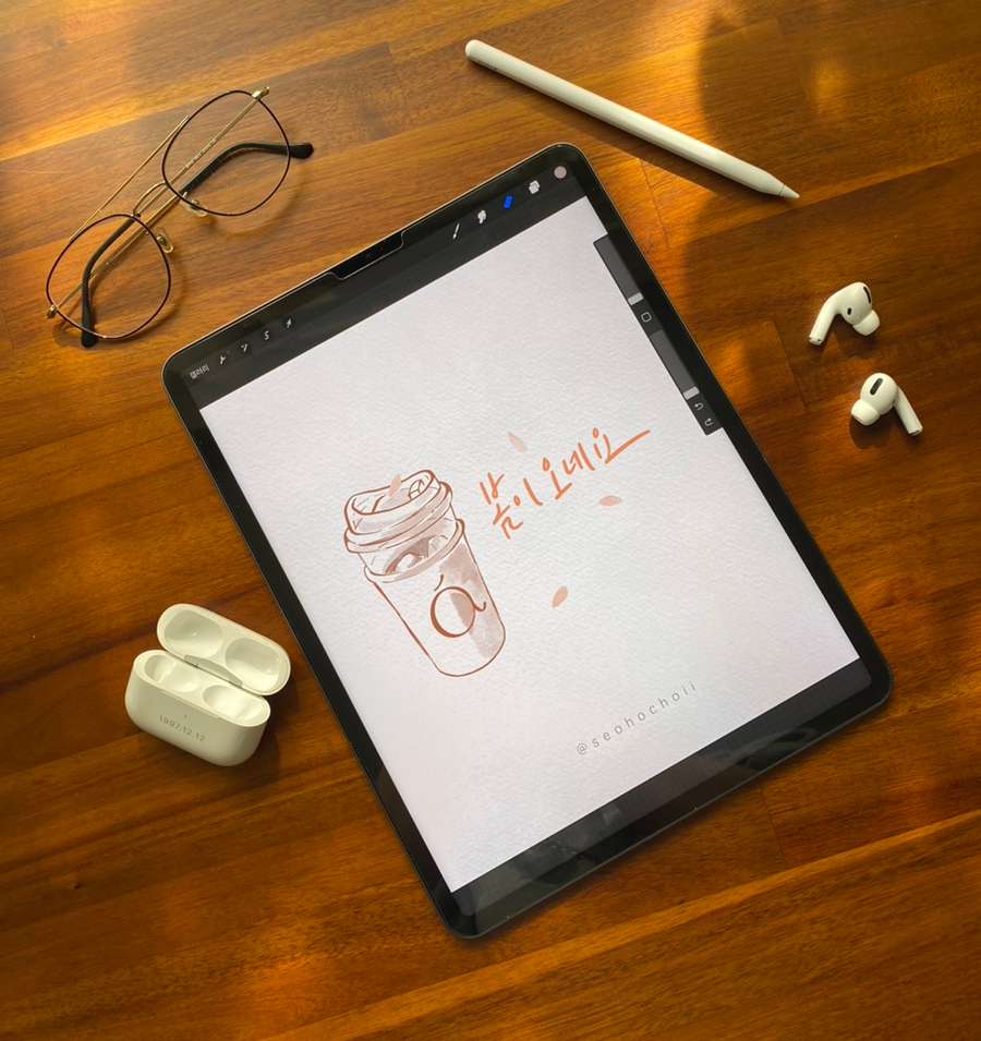 아이패드 캘리그라피 프로크리에이트 캘리그래피와 드로잉 아이폰 사진 보정
