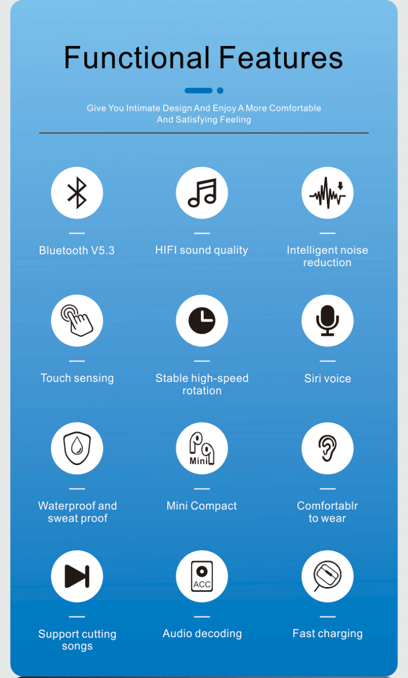 블루투스 이어폰 TWS 무선 헤드폰 Striangle Fidget Spinner Patent Fone 블루투스 5.3 헤드셋 ...