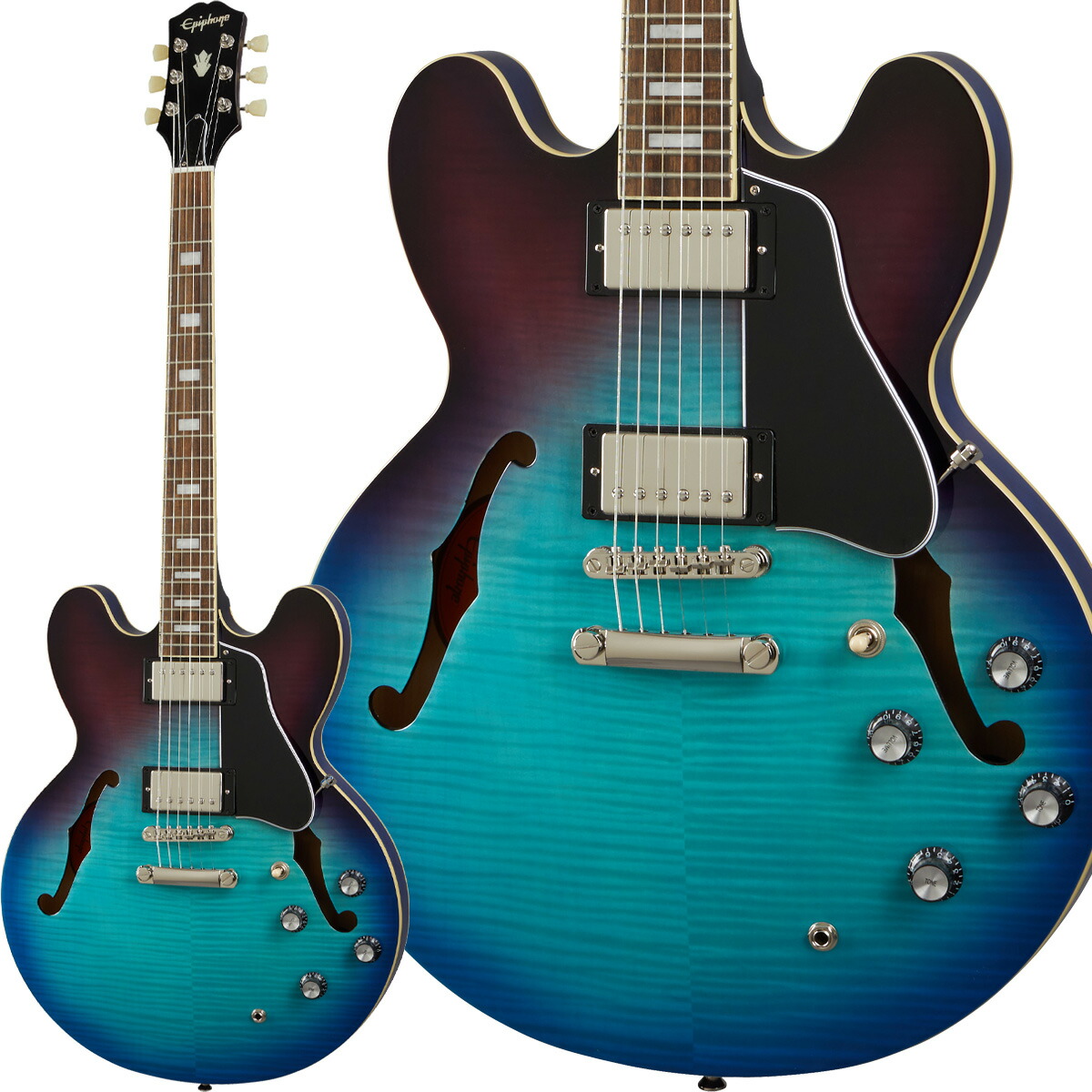 Epiphone ES 335 Figured BB 세미 어코 블루베리 버스트 일렉트릭 에피폰 ES335