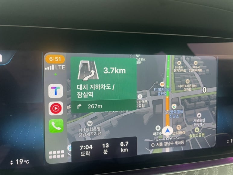 w213 e350 23년형 후기형 HUD + 아이폰 티맵 10.8.0 (24.08.26기준)