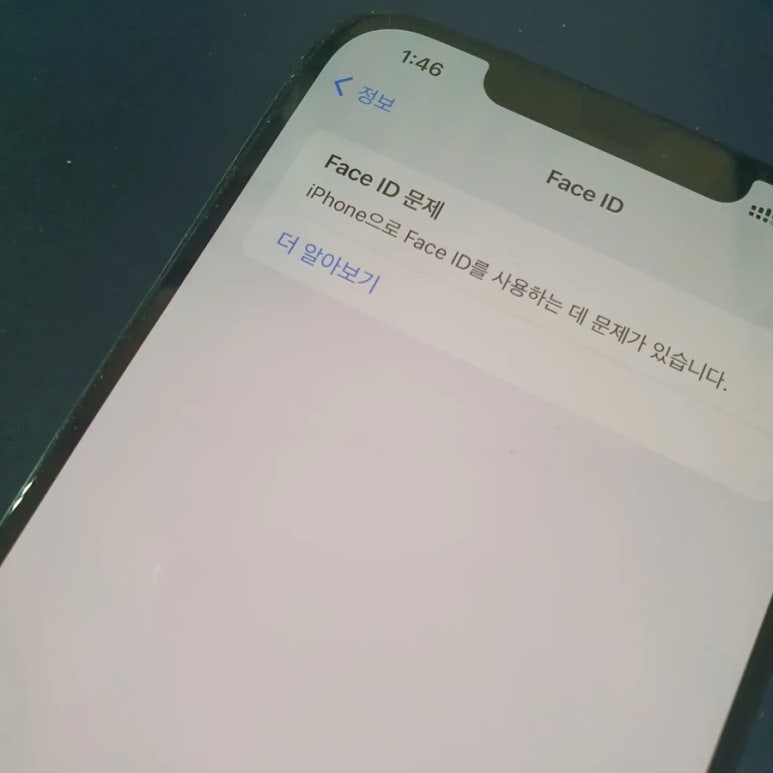 아이폰12프로맥스 FaceID문제 페이스아이디수리