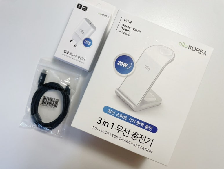 아이폰 에어팟 애플워치 3 in 1 멀티 고속 무선충전기 구매! 알로코리아 UC320W 제품 추천합니다